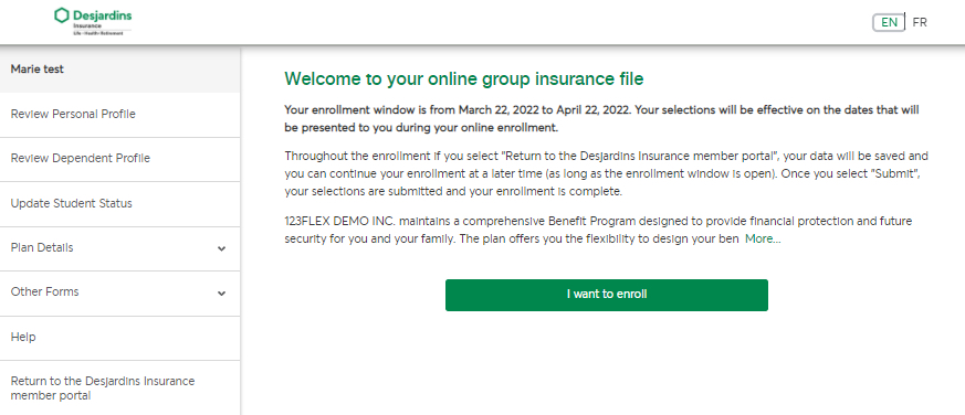 Enroll in your plan - DFS - Desjardins Life Insurance