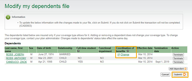 Coordinate with another plan - DFS - Desjardins Life Insurance