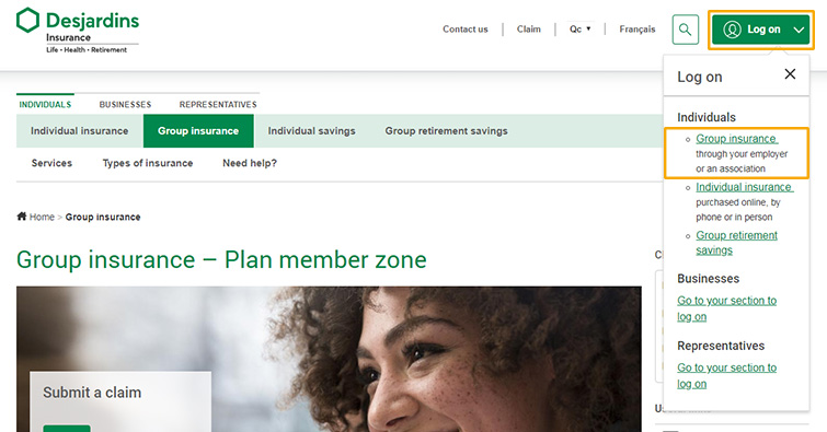 Register for online services - DFS - Desjardins Life Insurance