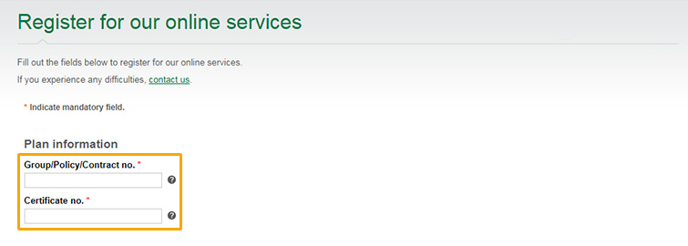 Register for online services - DFS - Desjardins Life Insurance