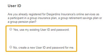 Register for online services - DFS - Desjardins Life Insurance
