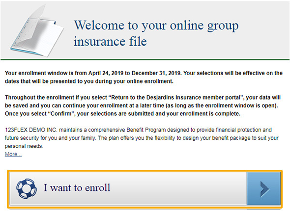 Enrol in your plan - DFS - Desjardins Life Insurance