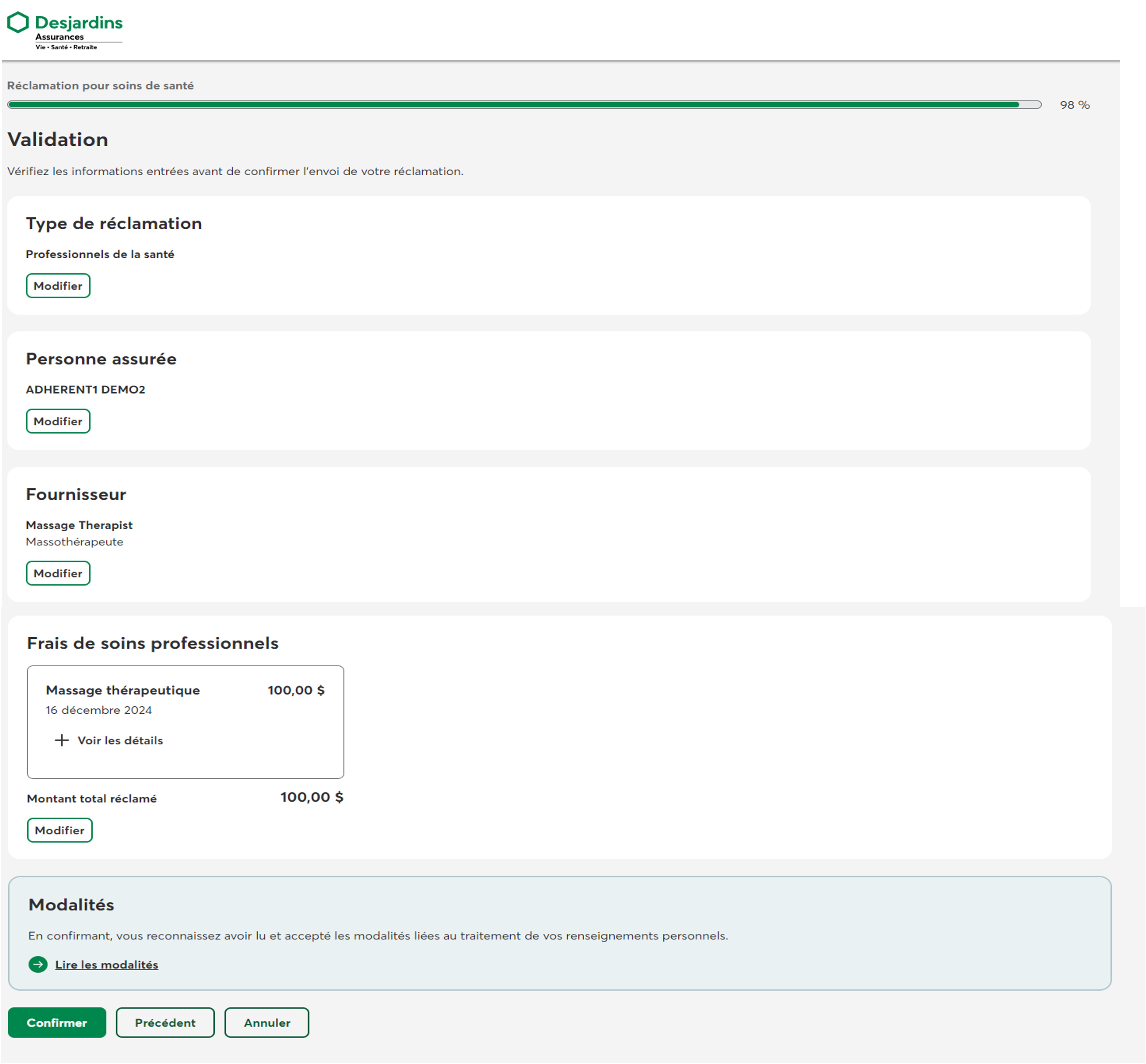 Faire une réclamation en ligne - DSF - Desjardins Assurance vie